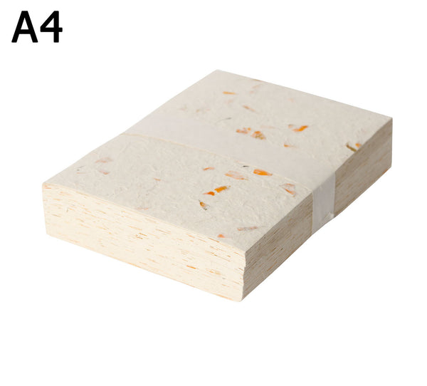 A4 Lokta Card with Marigold Petals – Anglesey Paper Company