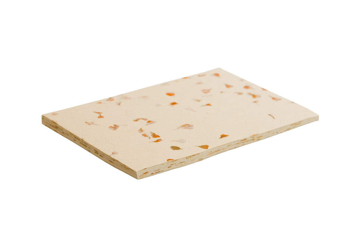 A4 Lokta Card with Marigold Petals – Anglesey Paper Company