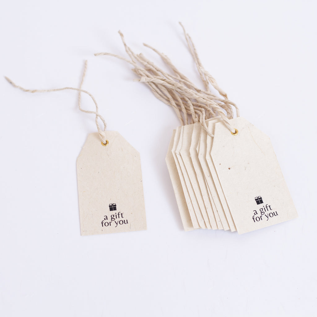 Handmade Gift Tags - 'a gift for you' 'best wishes' 'hooray' 'with lov ...